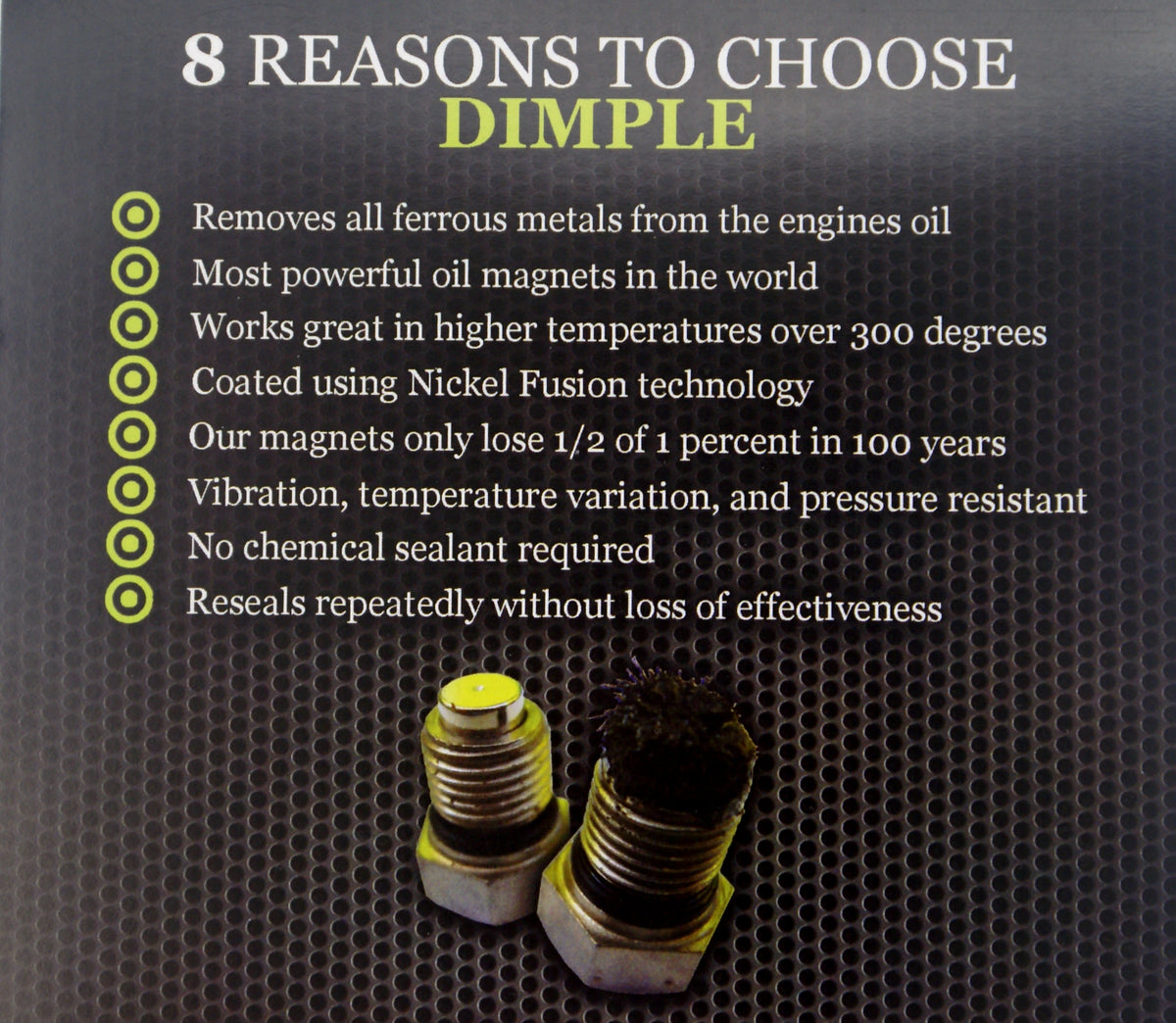 Dimple Magnetic Drain Plugs – Dreamcycle Motorcycle Museum